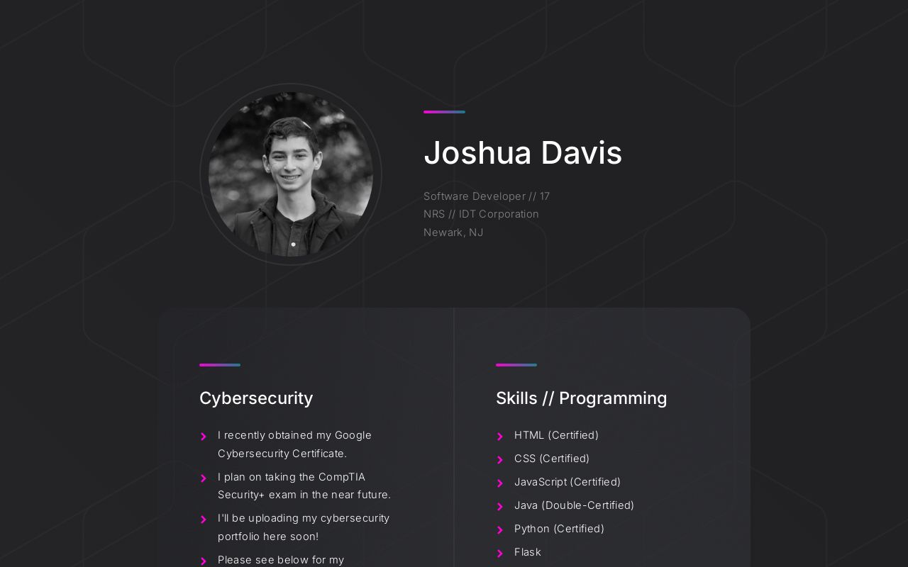 Joshua Davis // Profile